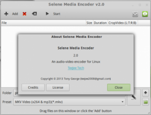 Selene Media Encoder v Linux Mintu – Linux Mint CZ&SK