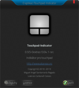 Touchpad Indicator 0.9.5 – Linux Mint CZ&SK
