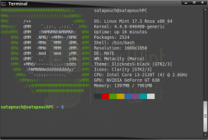 Neofetch – zobrazení systémových informací – Linux Mint CZ&SK