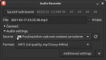 Audio recorder – Linux Mint CZ&SK
