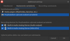 Audio recorder – Linux Mint CZ&SK