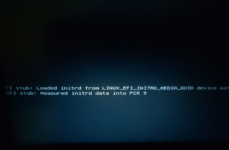 EFI stub: Loaded…, EFI stub: Measured… – Linux Mint CZ&SK
